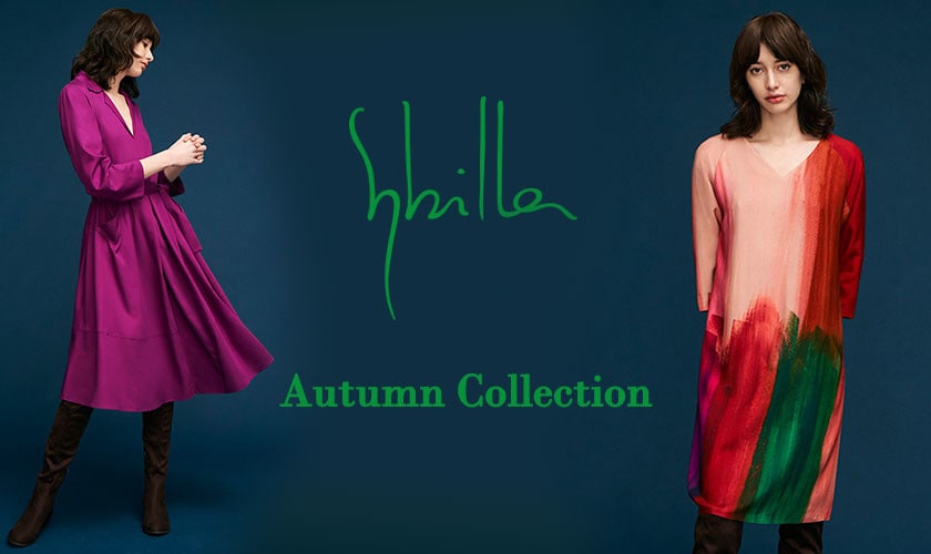Sybilla 2022 AW Collection -Mauve dress & Art print-｜イトキンオンラインストア