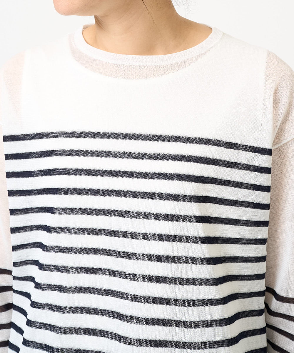 シアーボーダーボートネックラメニット(ニット・セーター) | GEORGES RECH(ジョルジュ・レッシュ)｜イトキンオンラインストア